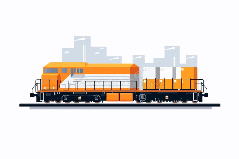 Freight Train Isolated Vector Style Illustration Stock Vector ...