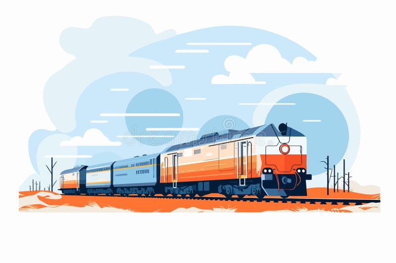 Freight Train Isolated Vector Style Illustration Stock Vector ...