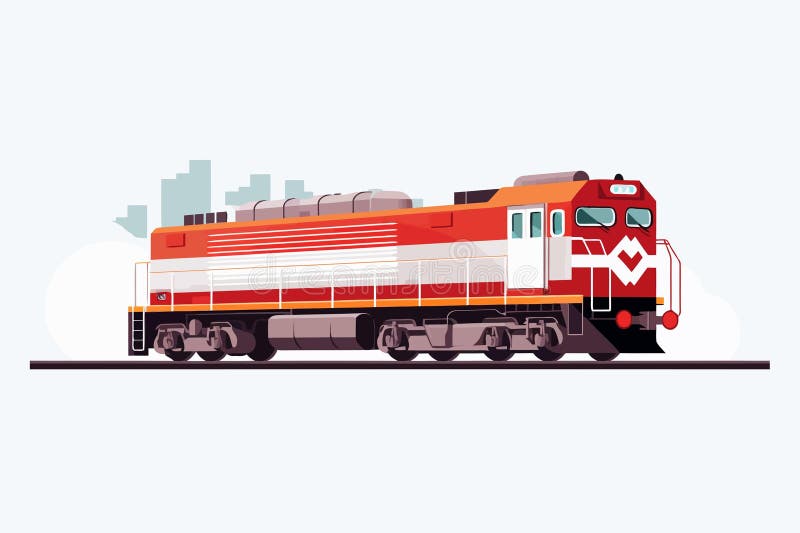 Freight Train Isolated Vector Style Illustration Stock Vector ...