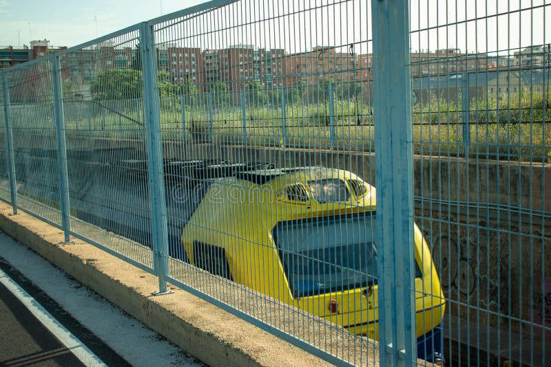 A Freight Train Leaves the Tunnel Morning Spring Stock Image - Image of ...