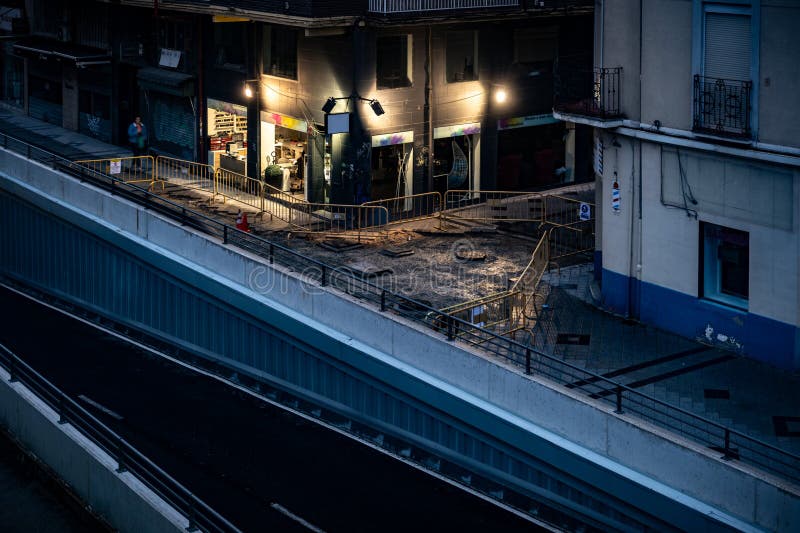 Freight Train Line in Urban Layout Editorial Photo - Image of ...