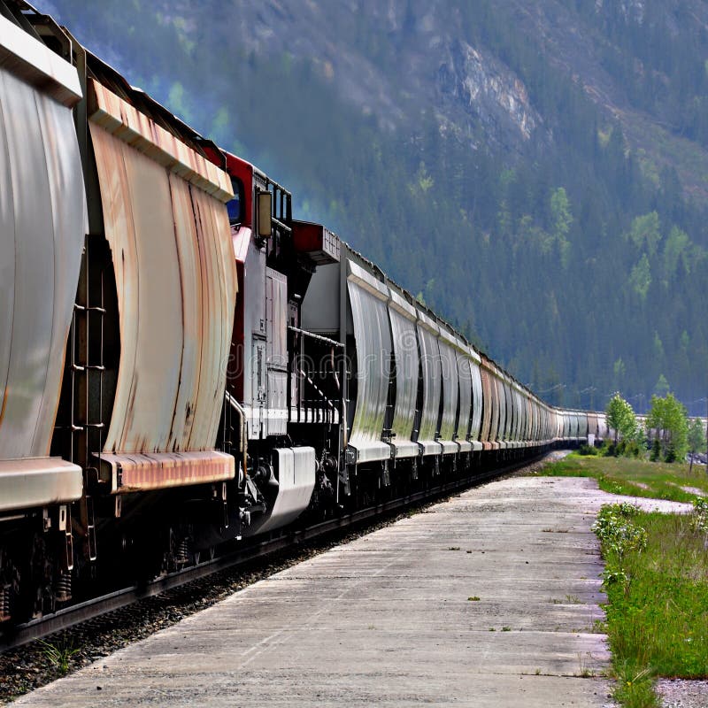 Freight train. stock photo. Image of pacific, alberta - 35830694