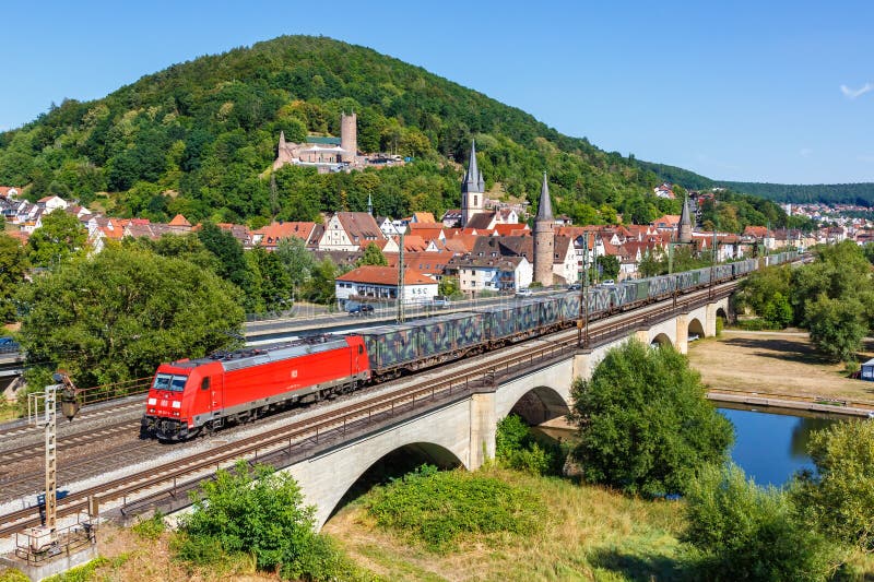 Freight Train with Military Cargo Container of Deutsche Bahn DB in ...