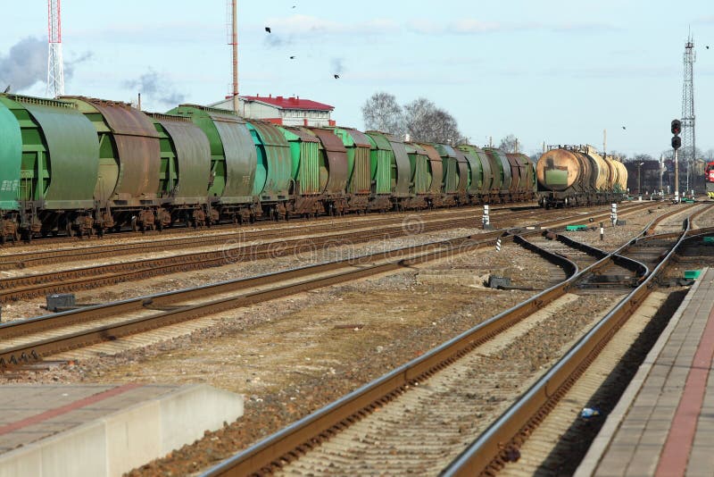 Freight Train stock photo. Image of rail, delivery, freighttrain - 54807706