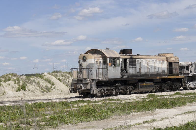 A Freight Train Powered by Natural Resource Production Stock Photo ...