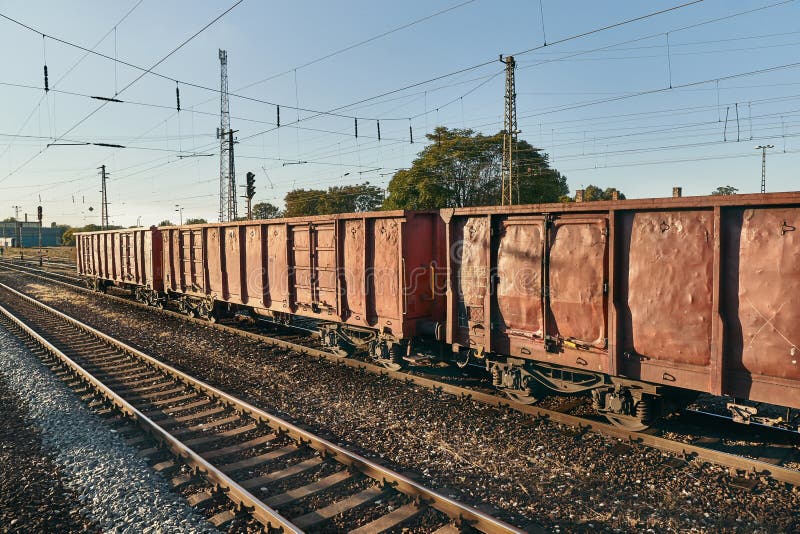 Freight train stock photo. Image of railway, deliver, logistics - 1487084