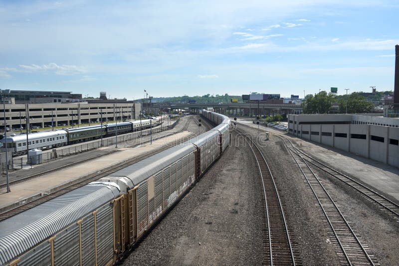 Freight Train stock image. Image of parking, architecture - 31339963