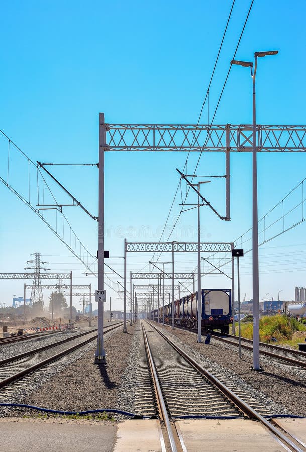 Freight Train Standing on a Siding in Gdynia Stock Image - Image of ...