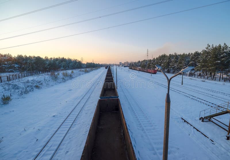 A Railway Siding on the Premises of a Steelworks in the Forest Under ...