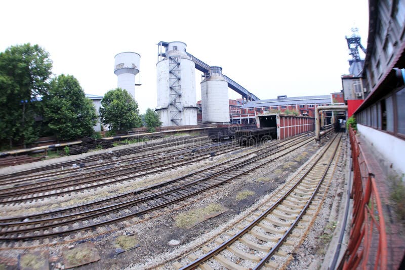 Freight train tracks stock photo. Image of metal, track - 175760892