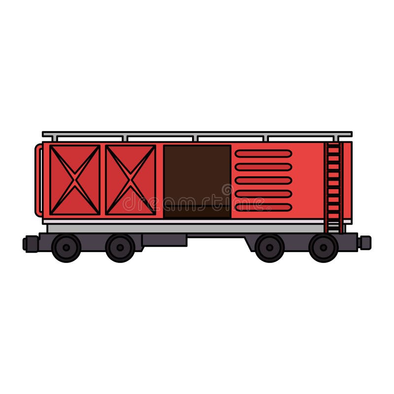 Freight Train Wagon Logistic Service Stock Illustration - Illustration ...