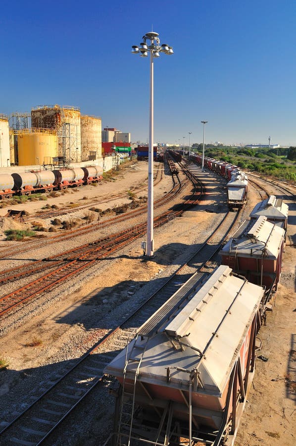 Freight trains. stock photo. Image of train, israel, cylinder - 17304032