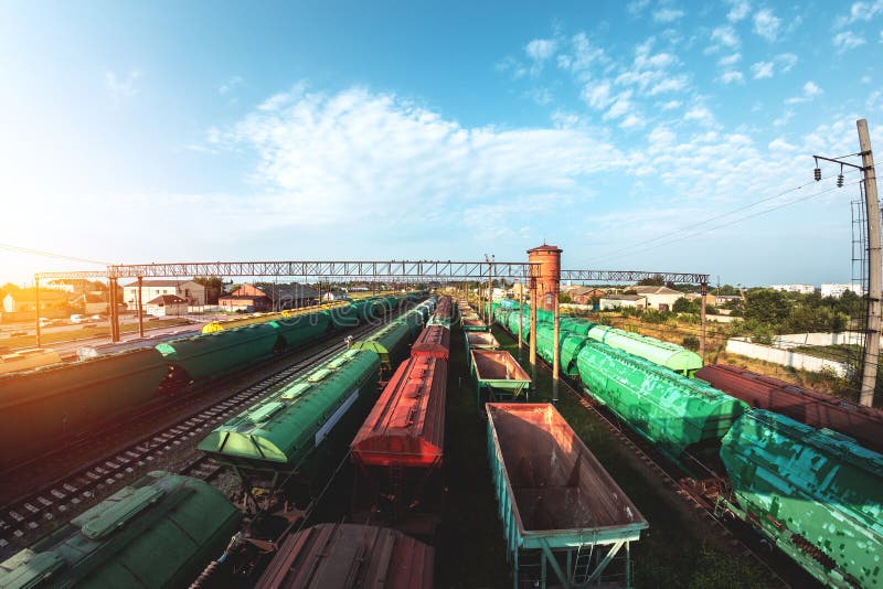 Freight Trains - Cargo Transportation. Grain Transportation Stock Image ...