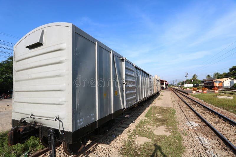 Freight trains stock photo. Image of deliver, shipment - 271360594