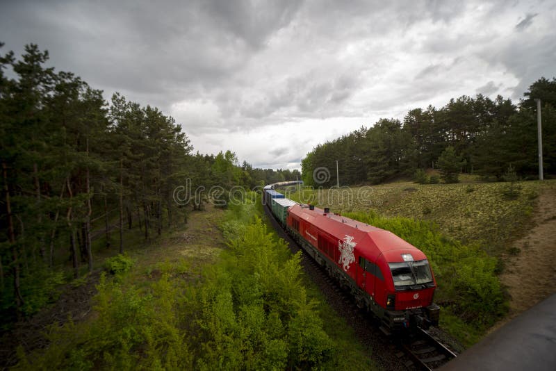 Freight Trains, Transportation of Railway Wagons by Freight Containers ...