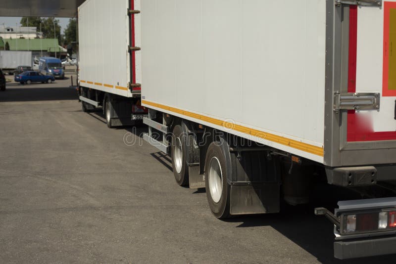 Freight Transport. Trailer with a Trailer Stock Image - Image of ...
