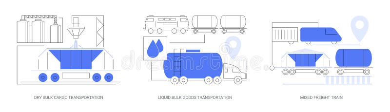 Freight Transportation Abstract Concept Vector Illustrations. Stock ...
