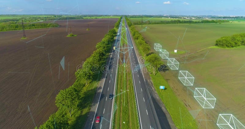 Freight Transportation Concept. Modern Road. Delivery of Goods by ...