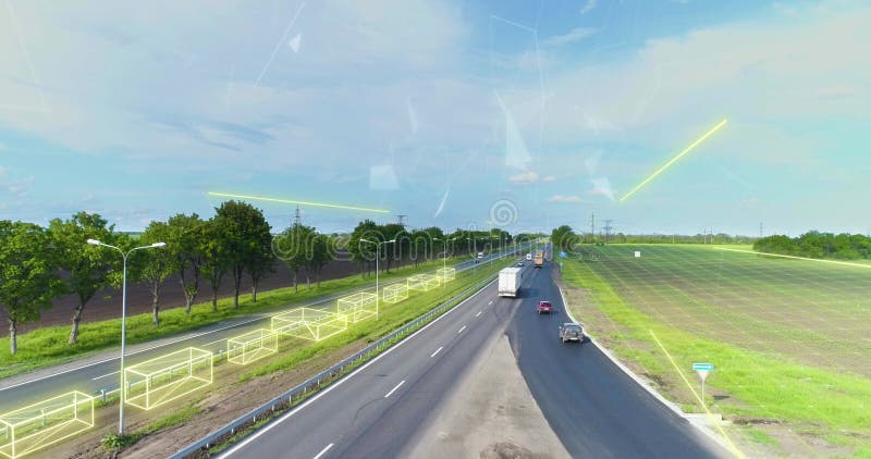 Freight Transportation Concept. Modern Road. Delivery of Goods by ...