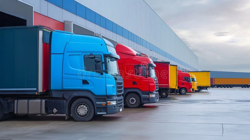 Freight Transportation and Warehouse Logistics, Trucks Trailer Docking ...