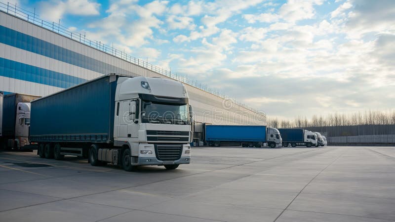 Freight Transportation and Warehouse Logistics, Trucks Trailer Docking ...