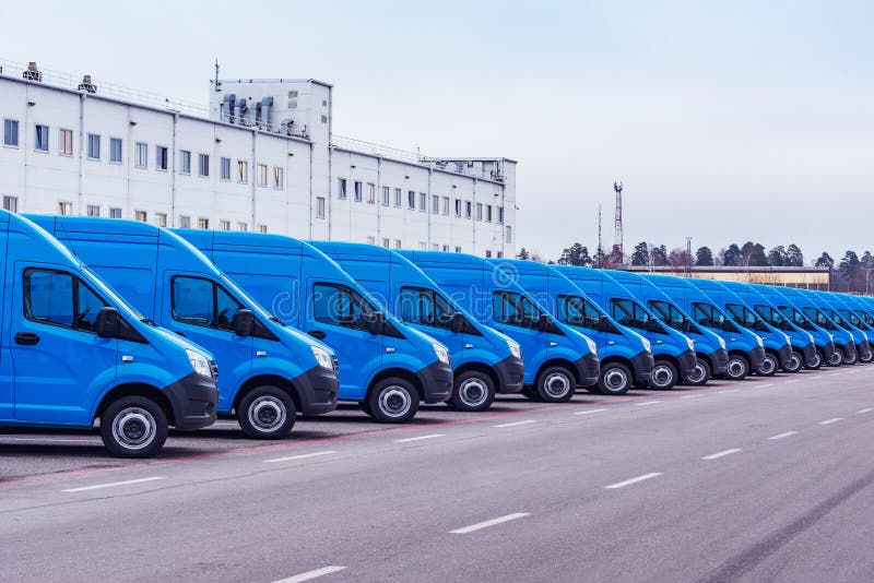 Freight Trucks Stand Near the Storage Stock Photo - Image of truck ...