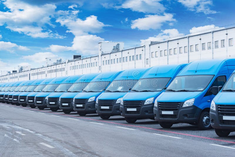 Freight Trucks Stand by the Storage. Stock Image - Image of transporter ...