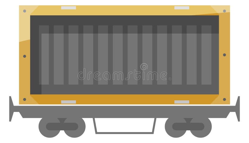 Freight Wagon Icon. Cargo Railway Transport Symbol Stock Vector ...
