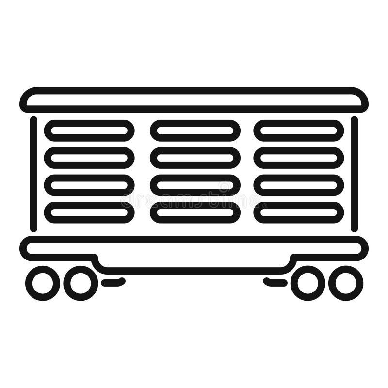 Freight Wagon Icon, Outline Style Stock Vector - Illustration of ...