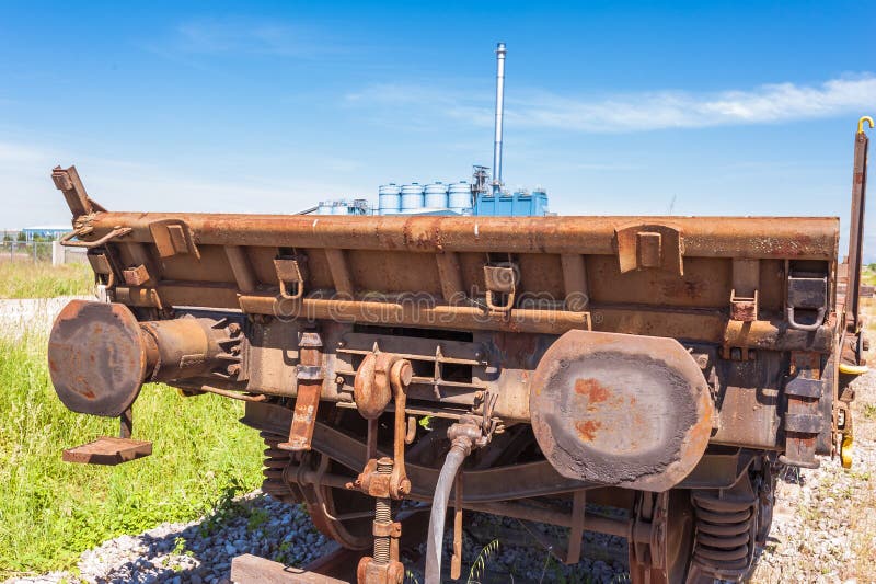 Freight wagon rail stock photo. Image of steel, freight - 54461652