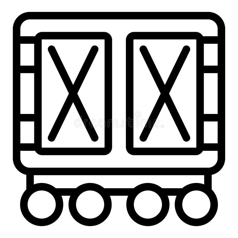 Freightage Container Icon Outline Vector. Logistics Rail Distribution ...