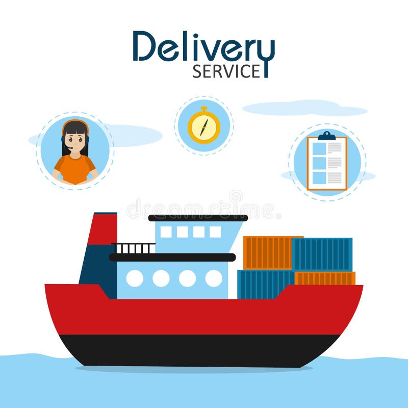 Delivery service concept stock vector. Illustration of package - 115434660