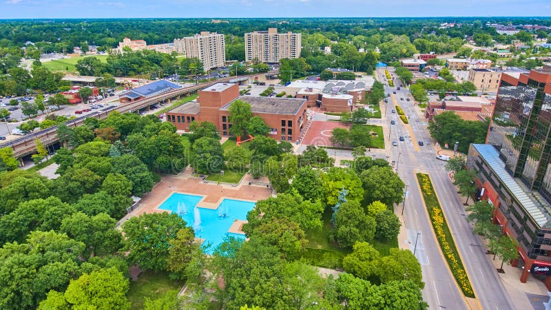 Downtown Fort Wayne, Indiana Skyline with Construction Site and ...