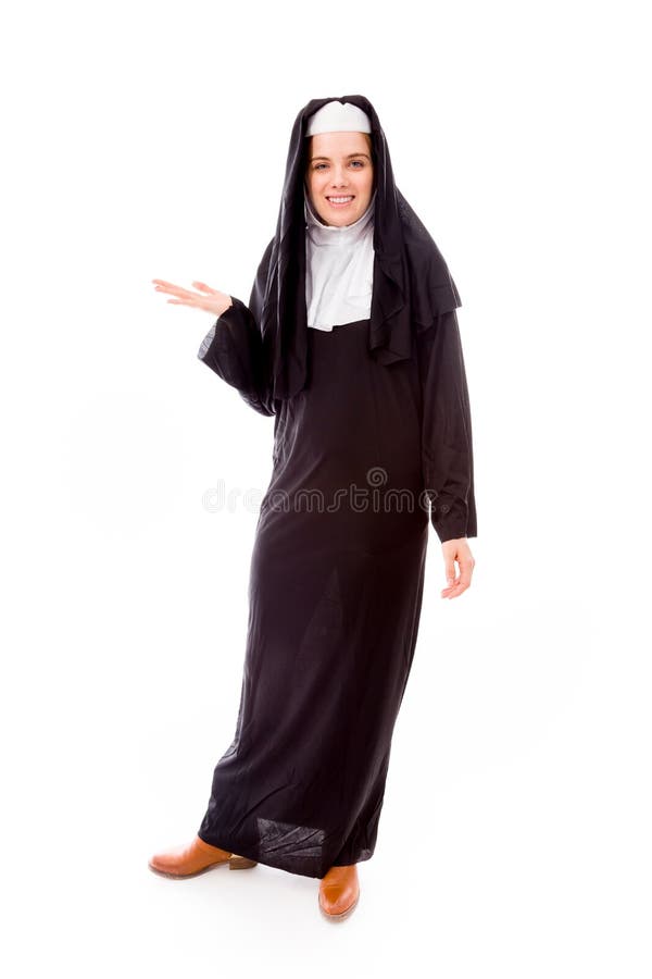 Freira Nova Que Mostra Algo Foto de Stock - Imagem de uniforme ...