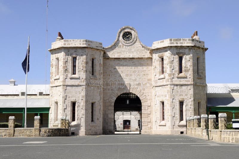 Fremantle Prison; Perth, Australia. Stock Photo - Image of wire, wall ...