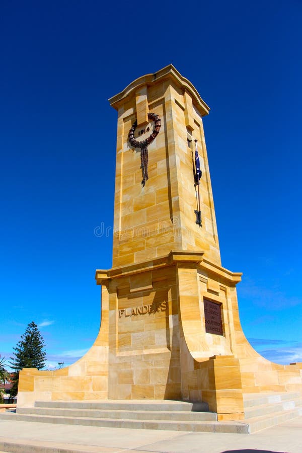 Fremantle War Memorial on a Blue Bird Day Stock Photo - Image of ...