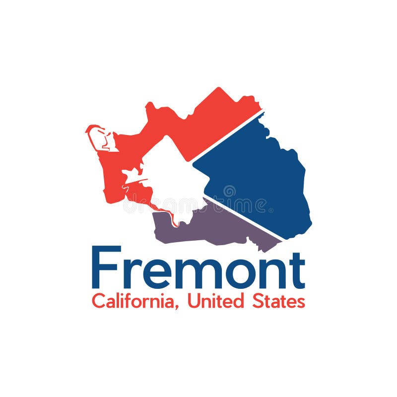 Fremont City Map Geometric Modern Creative Logo Stock Vector ...