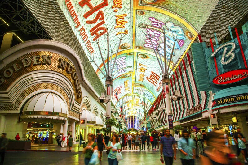 Las Vegas Fremont Street editorial photography. Image of lights - 13812747