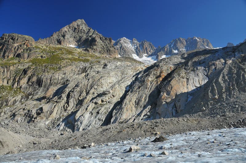 French Alps - Mont Blanc Massif III Stock Photo - Image of high ...