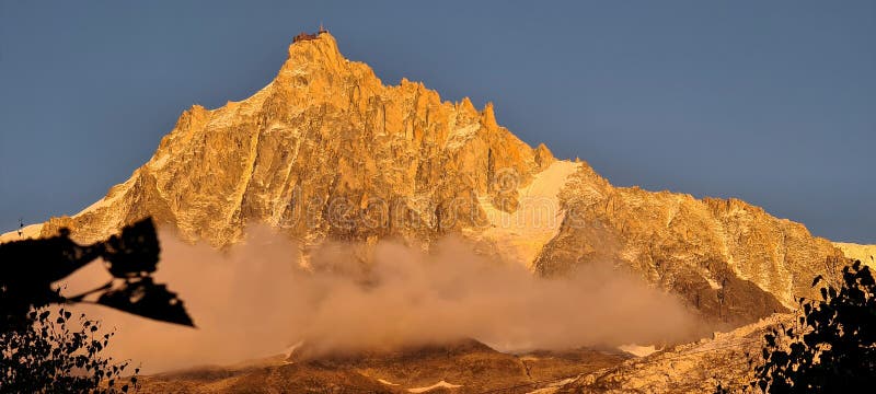 French Alps at Sunset, Chamonix, France Stock Photo - Image of season ...