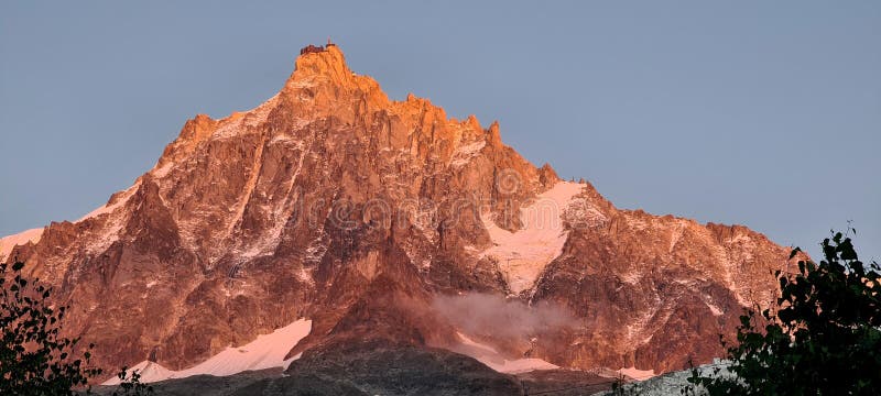French Alps at Sunset, Chamonix, France Stock Photo - Image of season ...