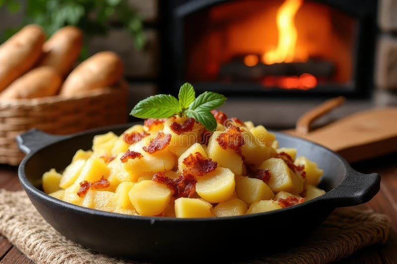 French Alps Timeless Culinary Delight Stock Illustration - Illustration ...