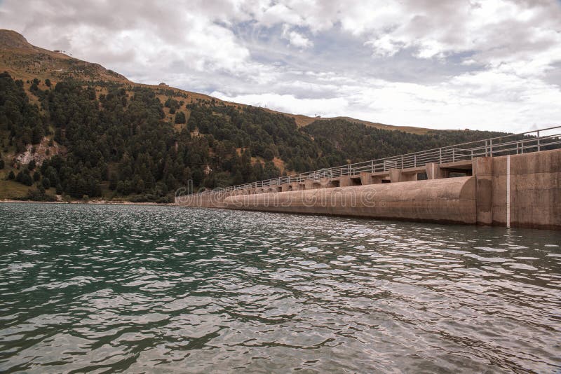 French Alps, Vanoise Mountains, Lake, Dam Stock Image - Image of summer ...