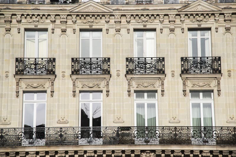 French Architecture, Windows and Facade Typical of Buildings in France ...