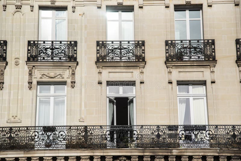 French Architecture, Windows and Facade Typical of Buildings in France ...