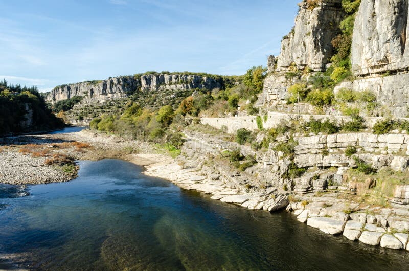 The french Ardeche river stock photo. Image of scenery - 102301604