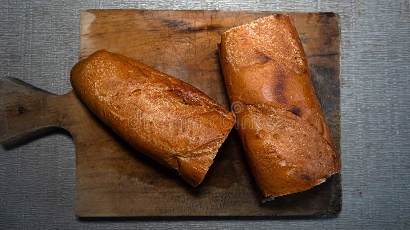 French Baguette Bread Sliced Stock Image - Image of meat, bakery: 284549401