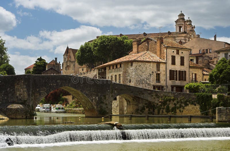 French bastide village stock image. Image of rooftops - 4591379