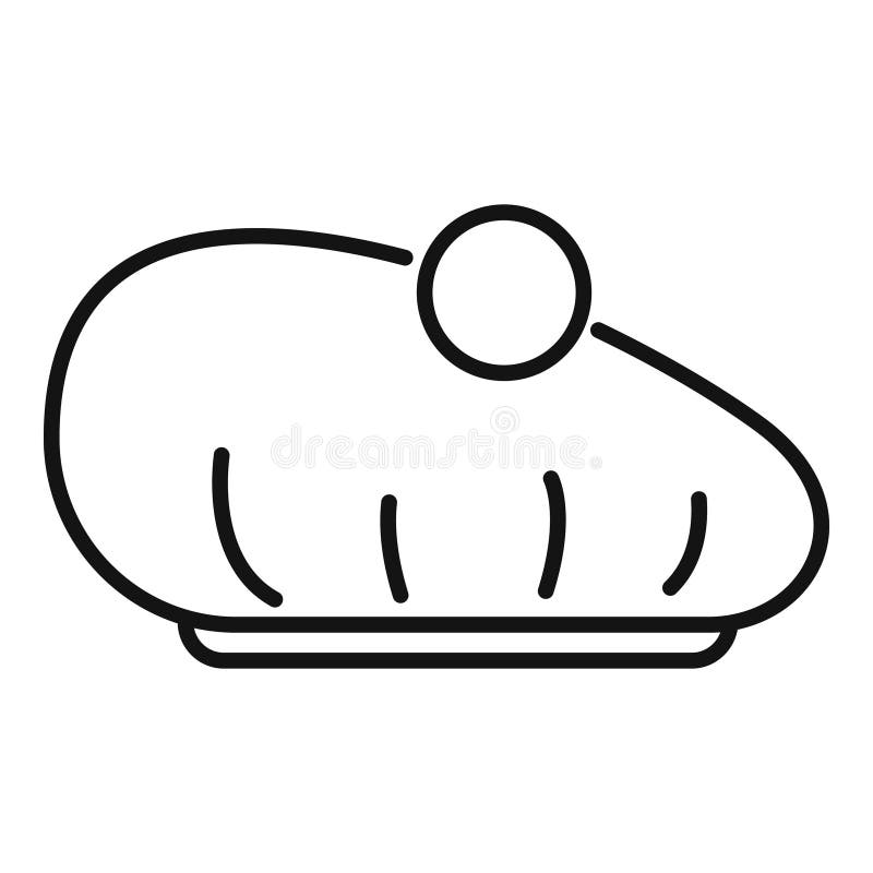 French Beret Icon Showing Traditional Hat Outline Stock Illustration ...