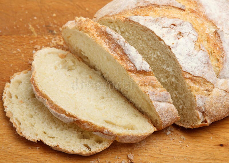 French Boule Bread Loaf stock image. Image of bread, board - 18161531
